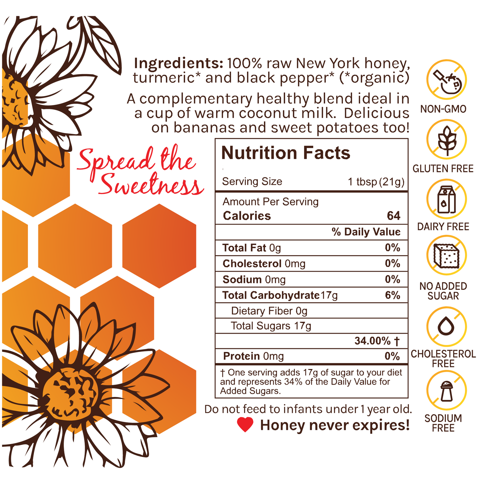 Organic Turmeric Honey – HoneyGramz